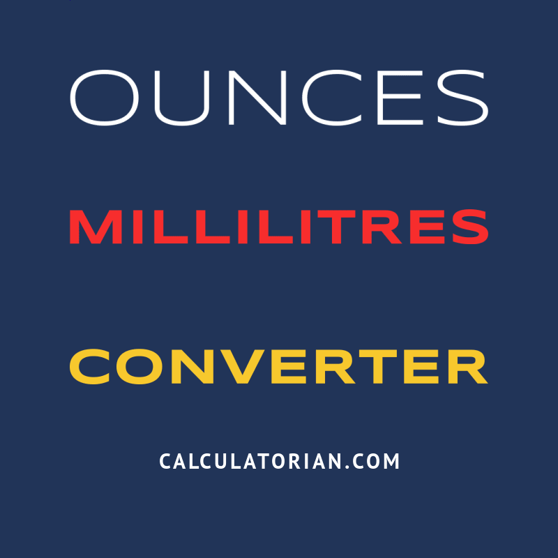 Convert From Ounces To Millilitres